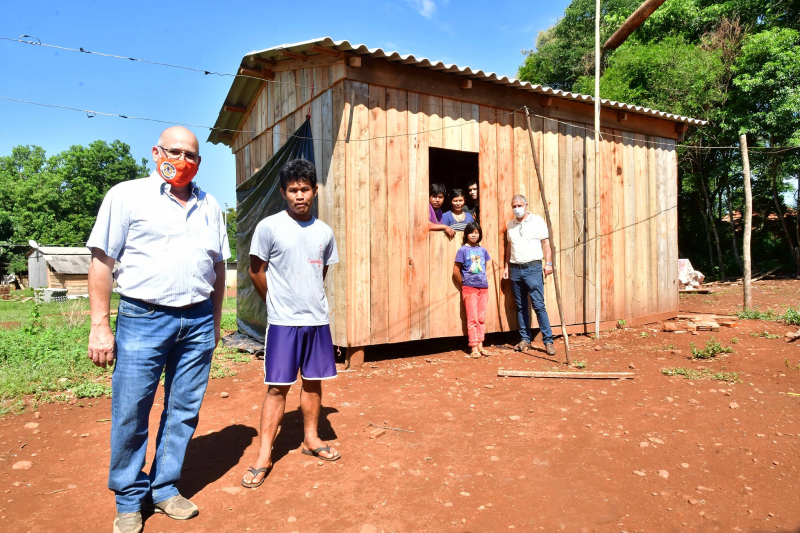 Novas casas são construídas na Aldeia Tekoá Pyaú